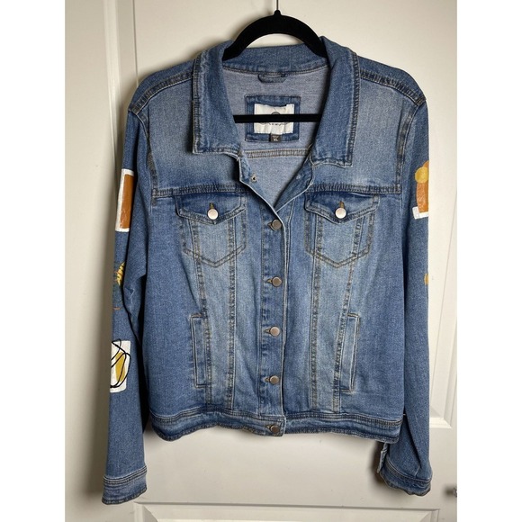 1 Sunset Lane | Jackets & Coats | Sunset Lane Womens Hand Painted Leaf ...